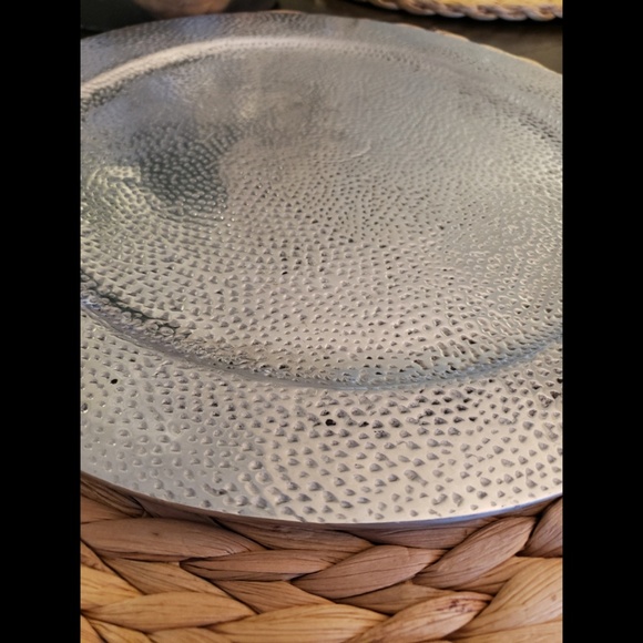Dining | Silver Dimpled Metal Charger Plates | Poshmark